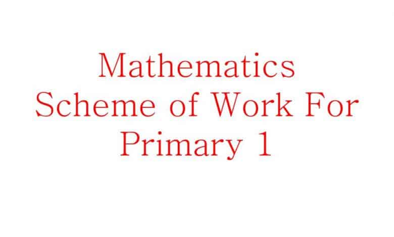 Scheme Of Work For Mathematics Primary 1 Servantboy