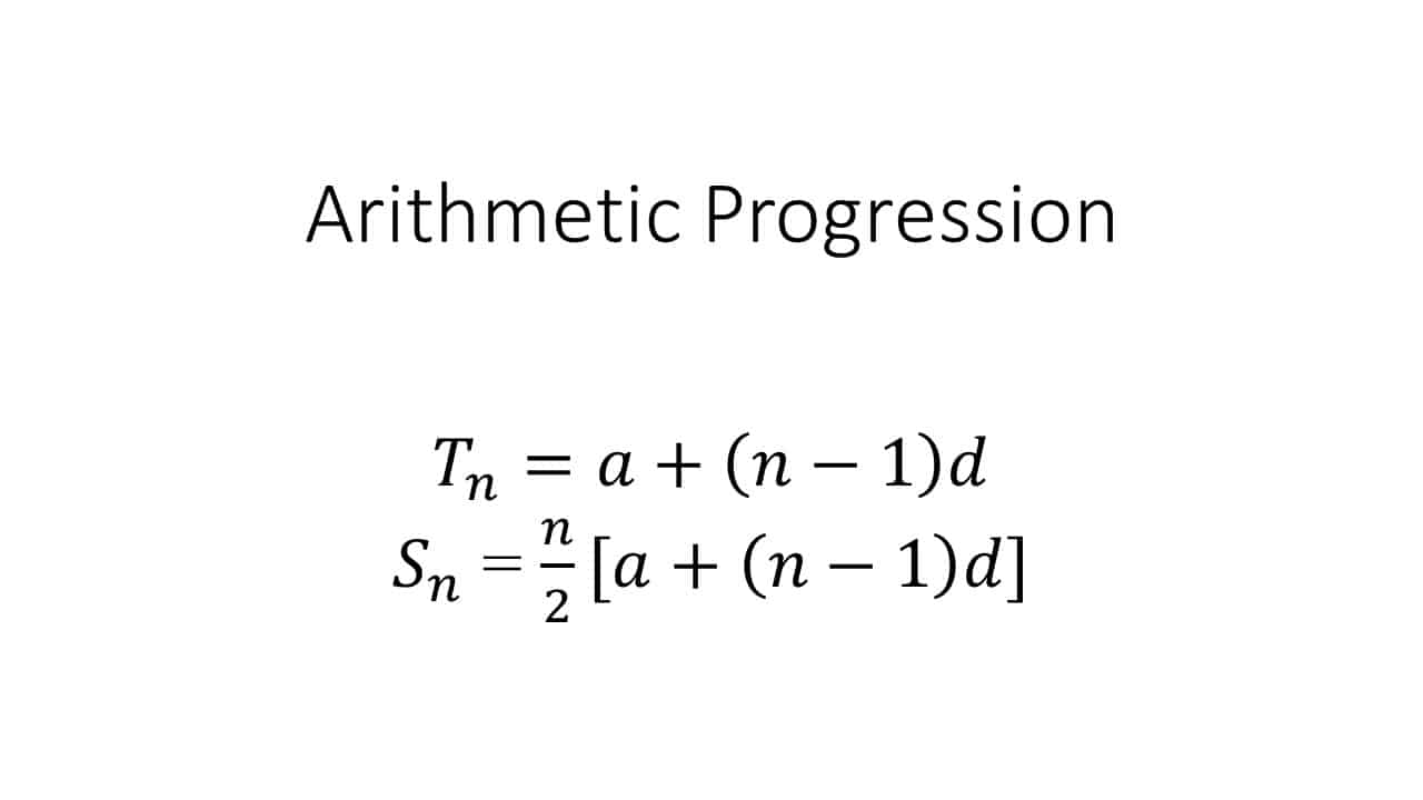 Arithmetic Progression Nth Term AP Formula Sum Of AP Example